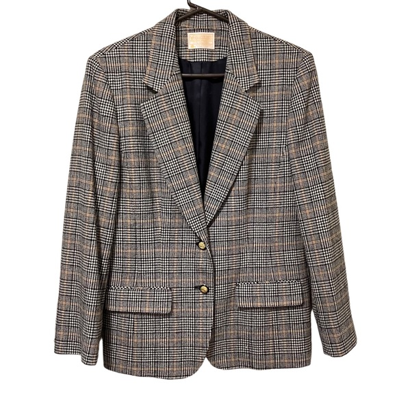 Pendleton | Jackets & Coats | Vintage Pendleton Wool Houndstooth Blazer | Poshmark